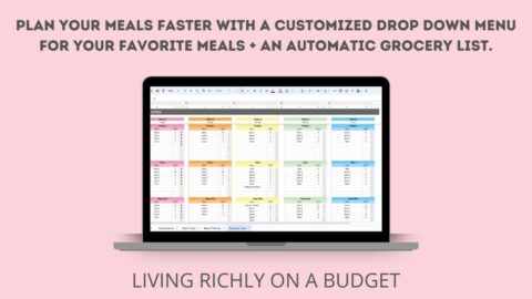 Meal Planner Google Sheets Offer